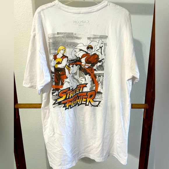 Capcom | Shirts | Capcom Street Fighter Licensed White Tee Shirt Size ...